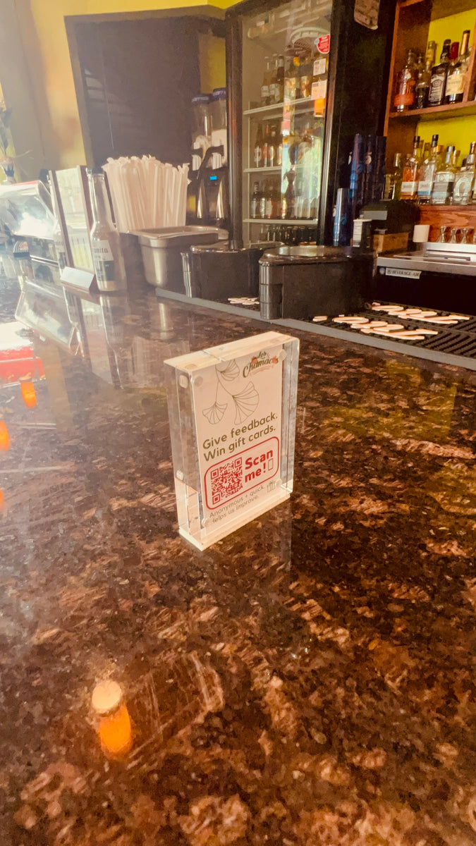 Magnetic QR Acrylic Custom Check-ins Scan Stands, 12 or 30 Pack, 2.5x3 ...